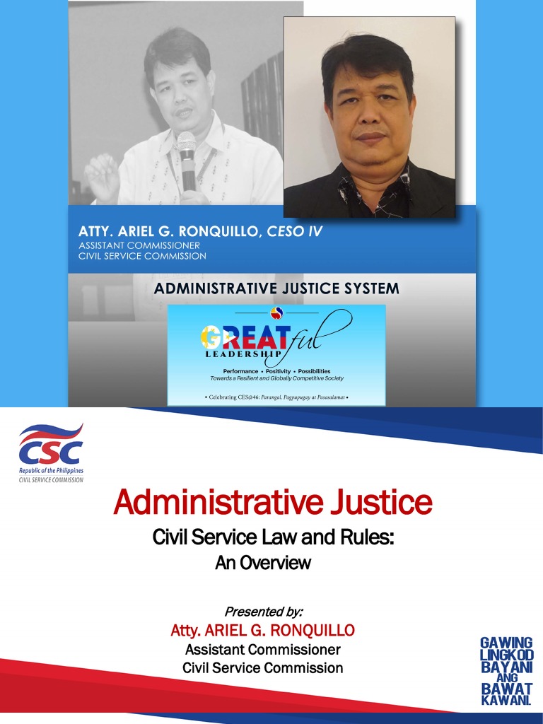 Administrative Justice System Civil Service Law and Rules An Overview ...