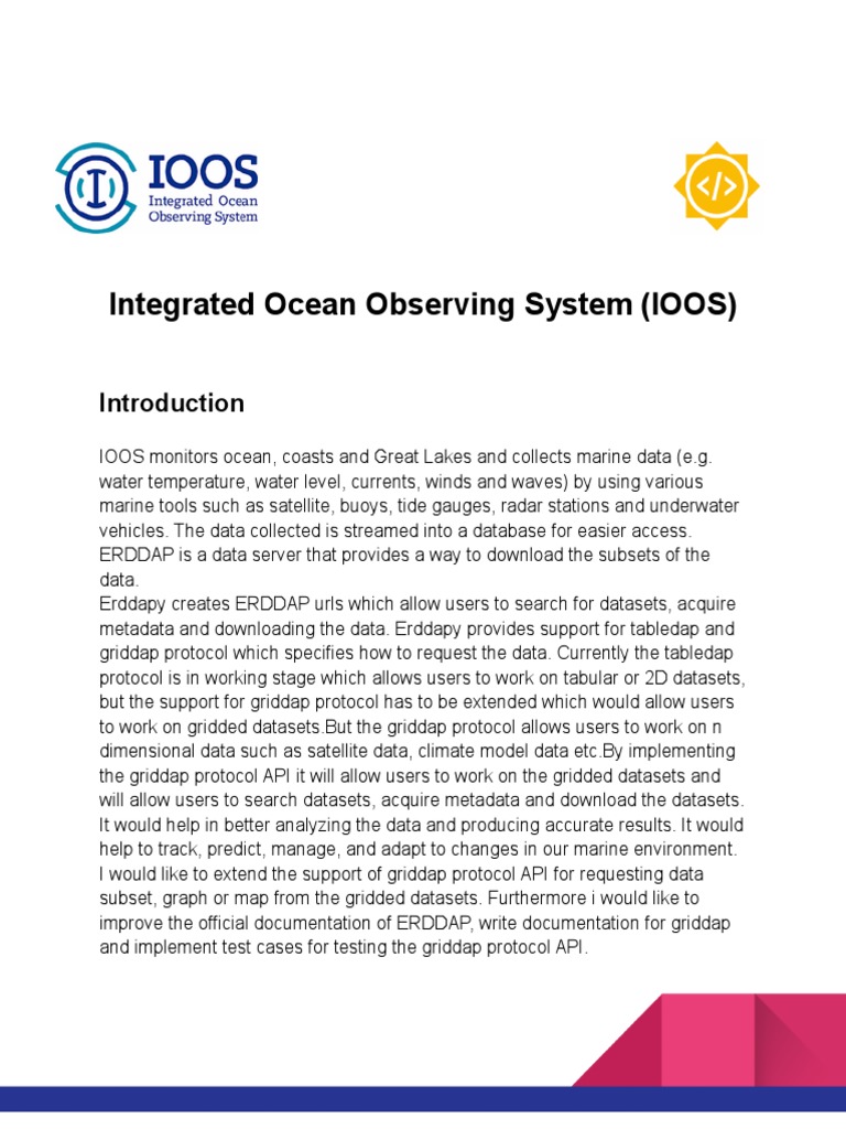 Gsoc Ioos Proposal Pdf Metadata Data 