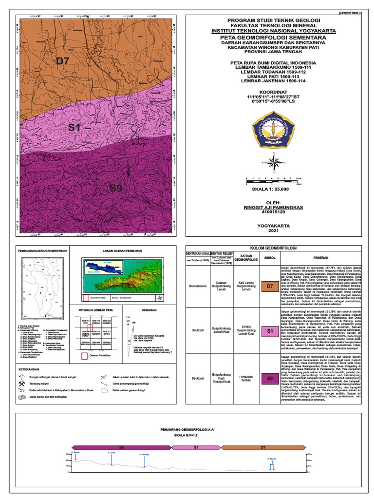 Peta Geomorfologi TA 1 Revisi 3 | PDF