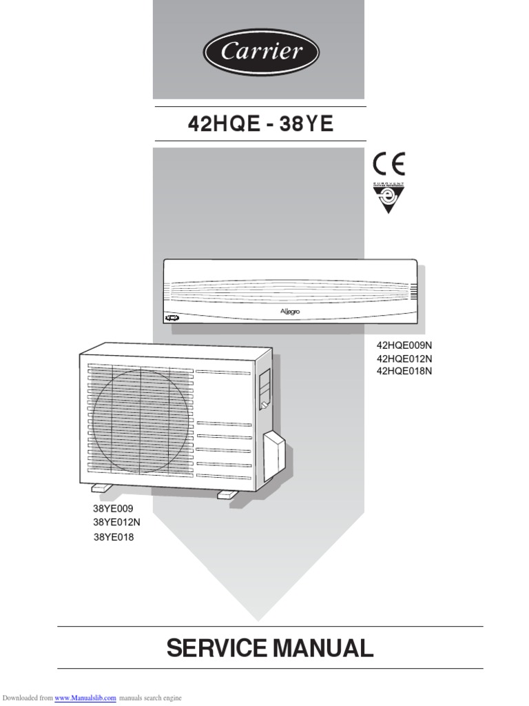 Carrier - 38ye009 Allegro | PDF | Air Conditioning | Amplifier
