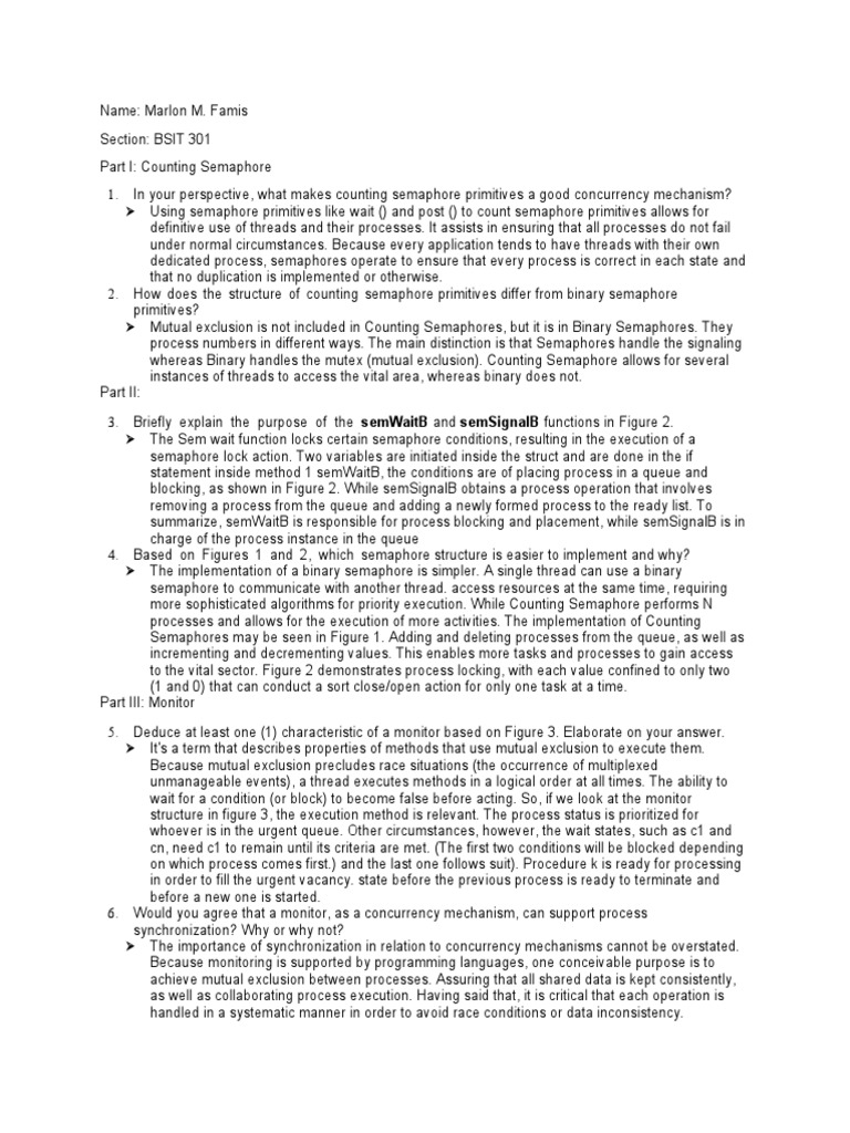 04 Quiz-Answer | PDF | Concurrency (Computer Science) | Systems Engineering