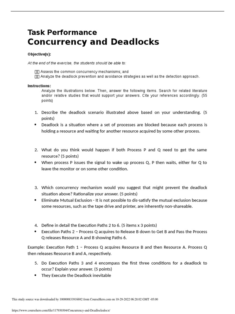 Concurrency And Deadlocks Download Free Pdf Computer Programming Computer Science