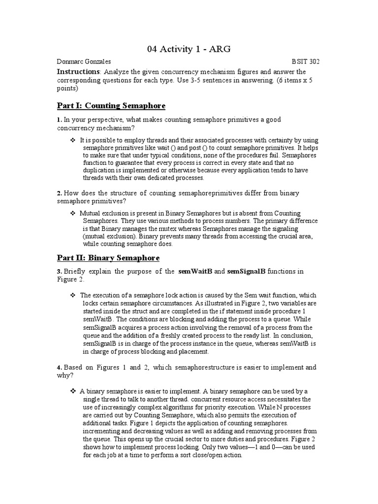 04 Activity 1 - PLATTECH | PDF | Thread (Computing) | Operating System Technology