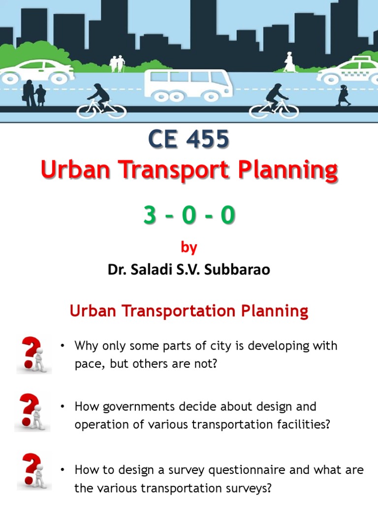 Utp Module 1 Pdf Transport Public Transport