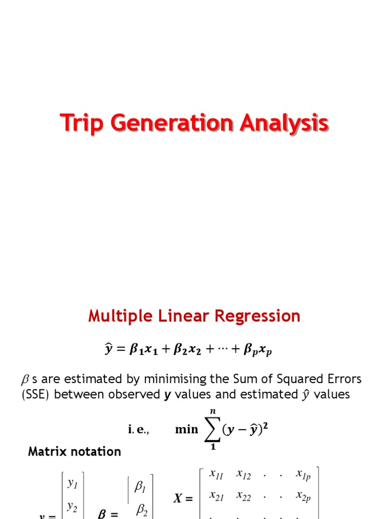 Trip Generation Analysis | PDF | Regression Analysis | Linear Regression