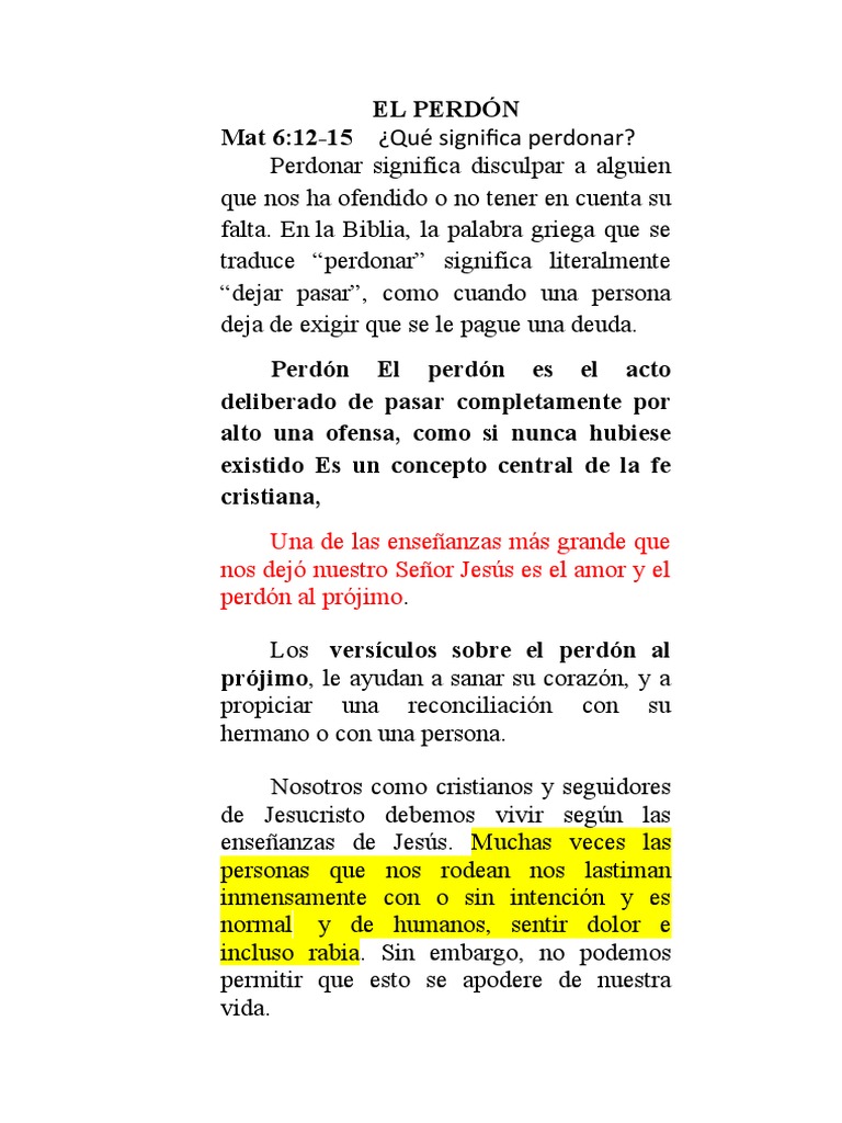 Enseñanzas de Jesús sobre el perdón | PDF | Perdón | Jesús