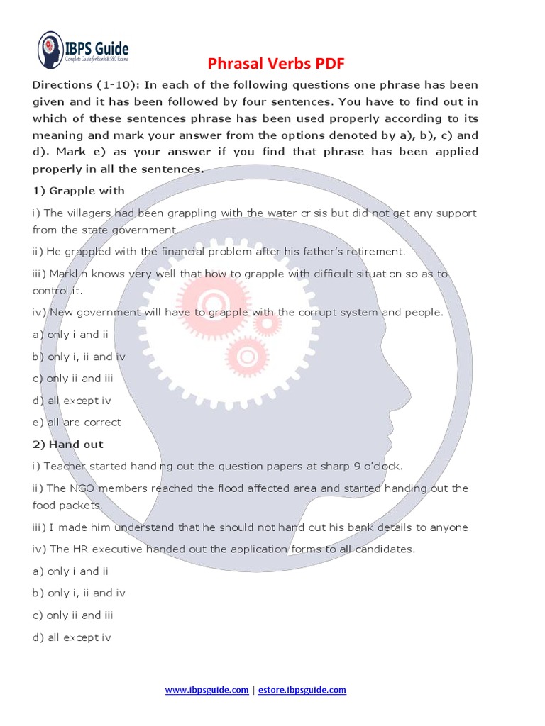 Phrasal Verbs Practice Guide | PDF | Phrase