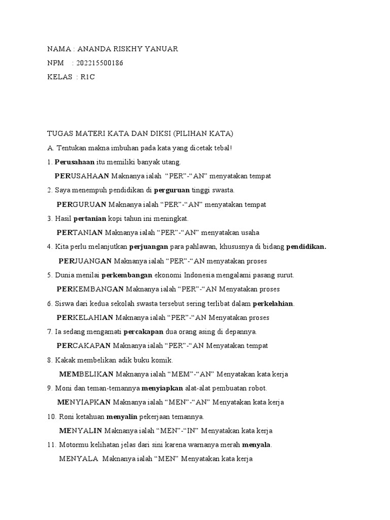 Tugas B.indo 2022 | PDF