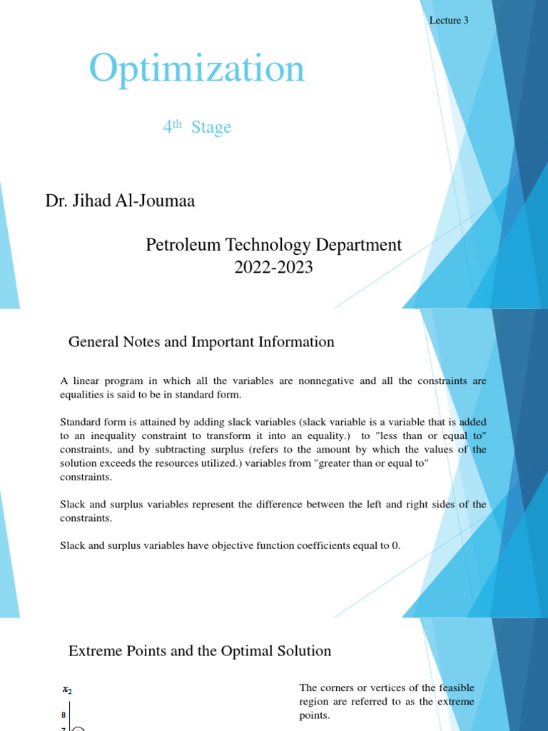 Optimization - Lecture 3 - 2023 | Download Free PDF | Mathematical ... Optimization - Lecture 3 - 2023 | Download Free PDF | Mathematical ...