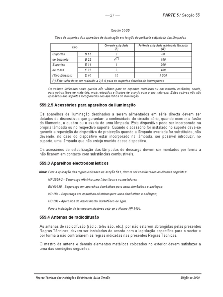 Terra Mastro Antenas RTIEBT | PDF | Lâmpada incandescente | Calor