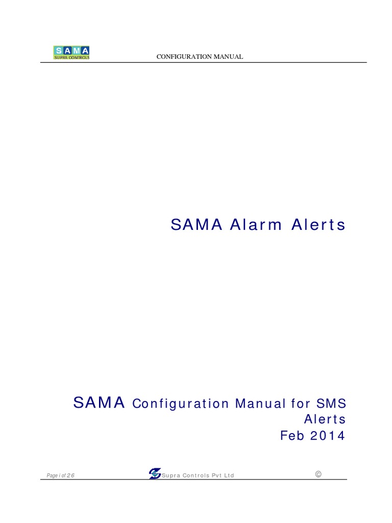 SAMA SMS Alerts Configuration Manual | PDF | Computer Architecture ...