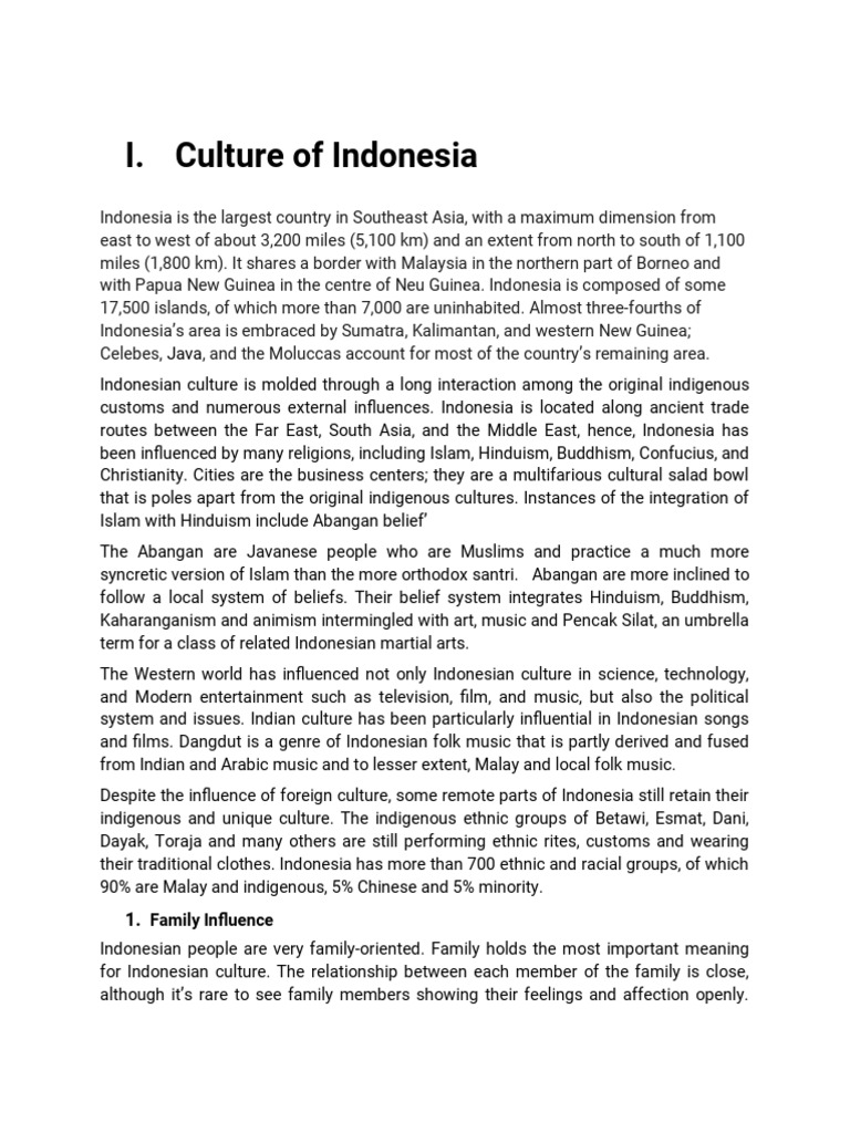 A Comprehensive Overview of Indonesian Culture, Traditions, Religions ...