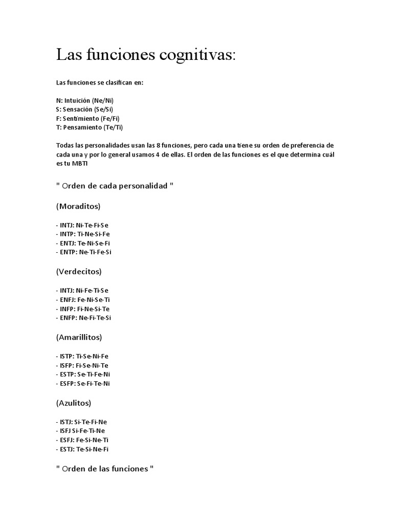 Las Funciones Cognitivas | PDF | Las emociones | Sensación