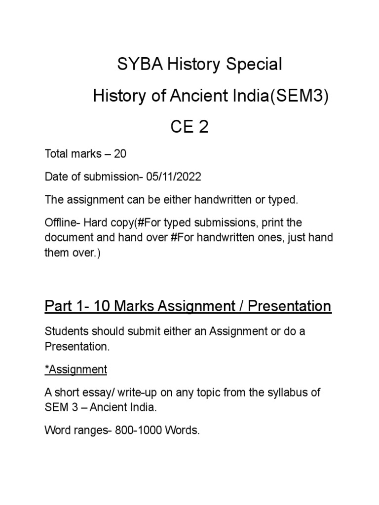 1 SYBA CE 2 History of Ancient India SEM 3 | PDF | Archaeology | Epigraphy
