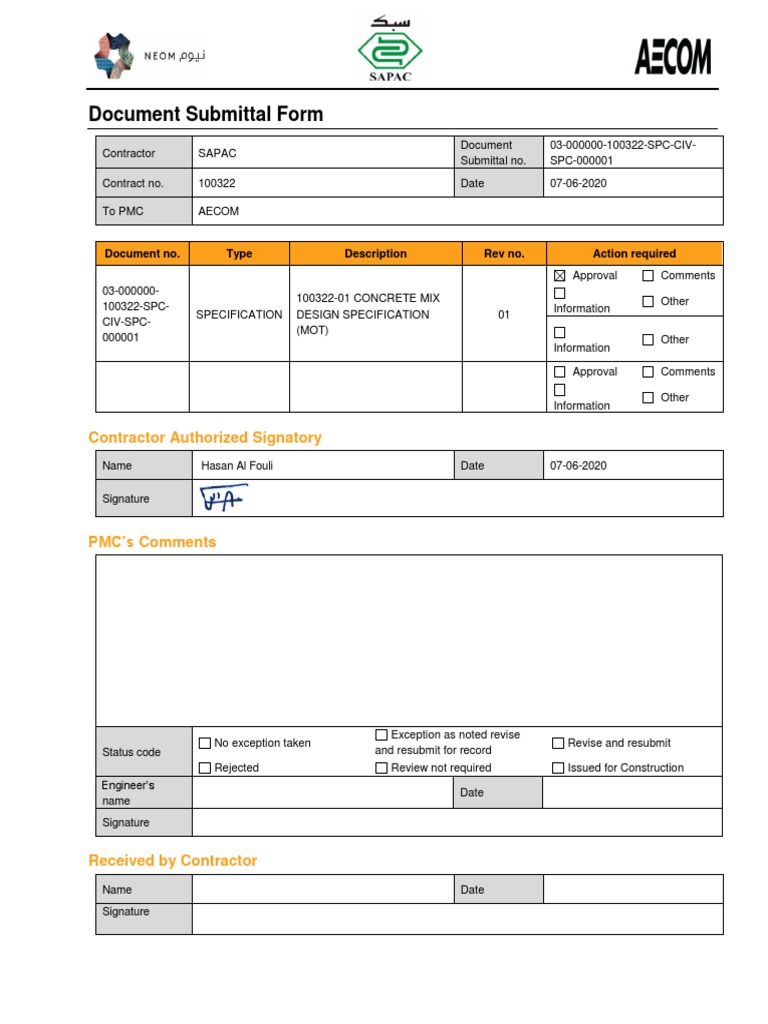 03 000000 100322 SPC Civ SPC 000001 | PDF | Concrete | Specification ...