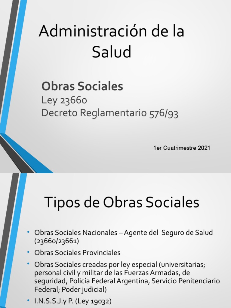 Tipos y Regulación de Obras Sociales en Argentina | PDF | Seguro | Salario