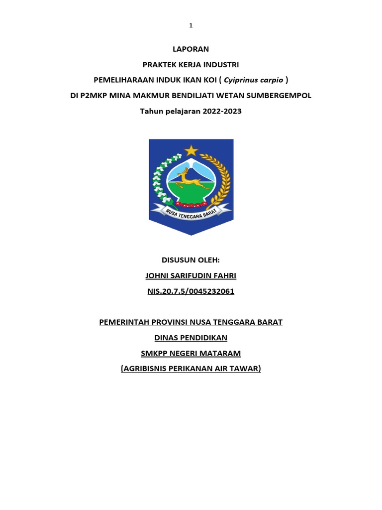 Pemeliharaan Induk Ikan Koi di P2MKP | PDF | Kesehatan Holistik