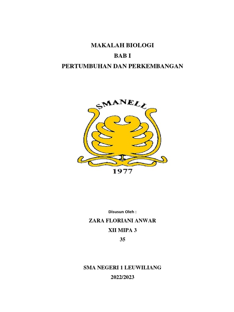Makalah Biologi Bab 1 | PDF | Griya & Taman | Kesehatan Holistik