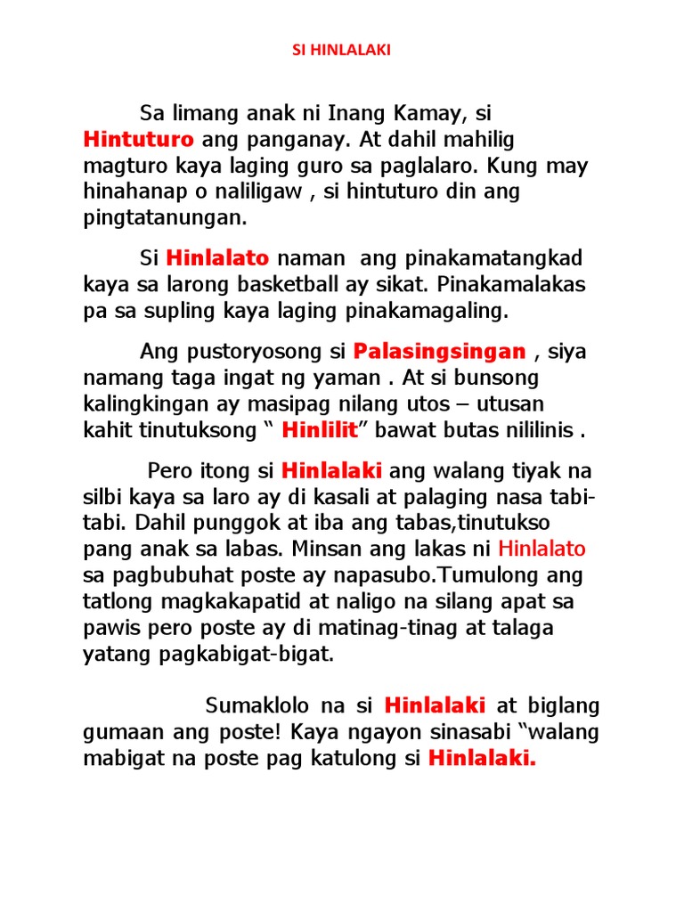 Si Hinlalaki | PDF