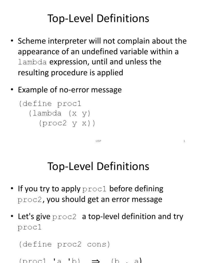 Lisp Lecture 3 Pdf Scheme Programming Language Recursion 9778