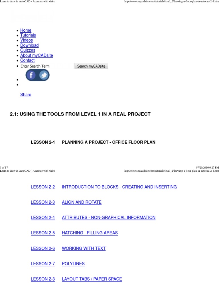 Learn To Draw in AutoCAD - Accurate With Video | PDF | Auto Cad | Drawing