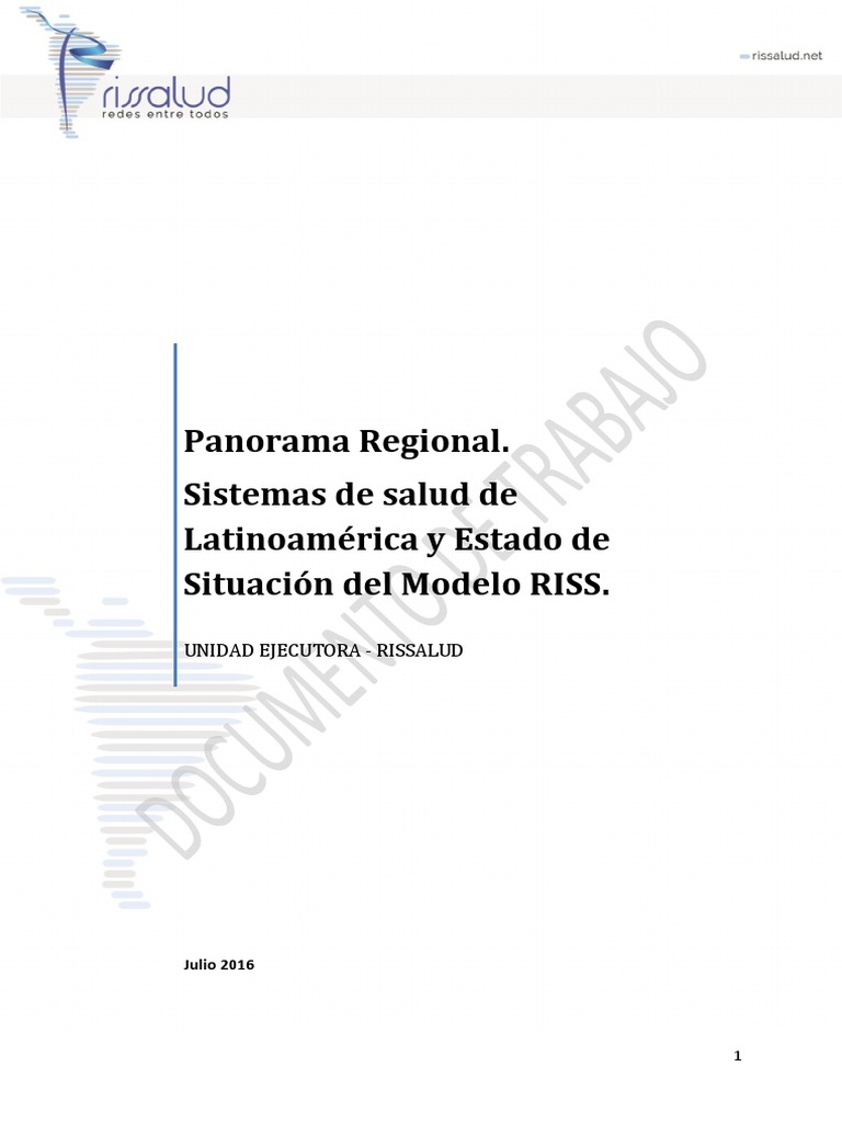 Sistemas de Salud de Latinoamérica y Modelo RISS | PDF | Bienestar ...