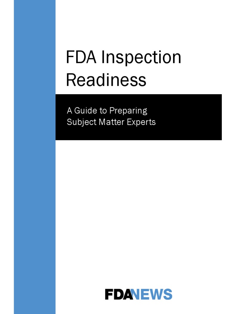 Ebook - FDA Inspection Readiness PPC | PDF | Food And Drug ...