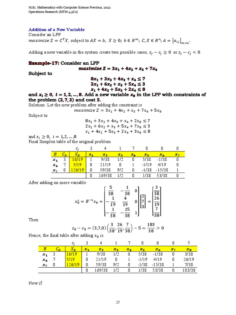 Addition of A New Variable | PDF | Mathematical Analysis | Mathematical ...