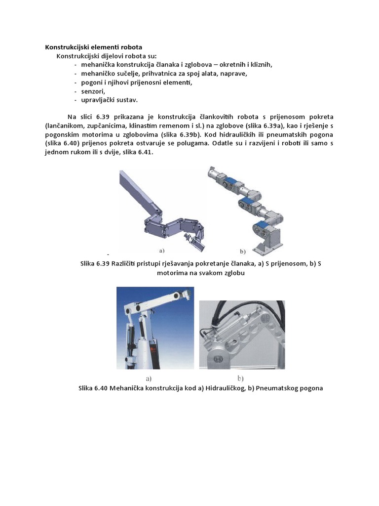 Konstrukcijski Elementi Robota Roboti 6.5 | PDF