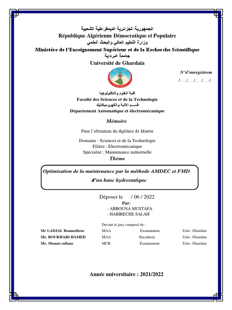 Optimisation Maintenance AMDEC FMD | PDF