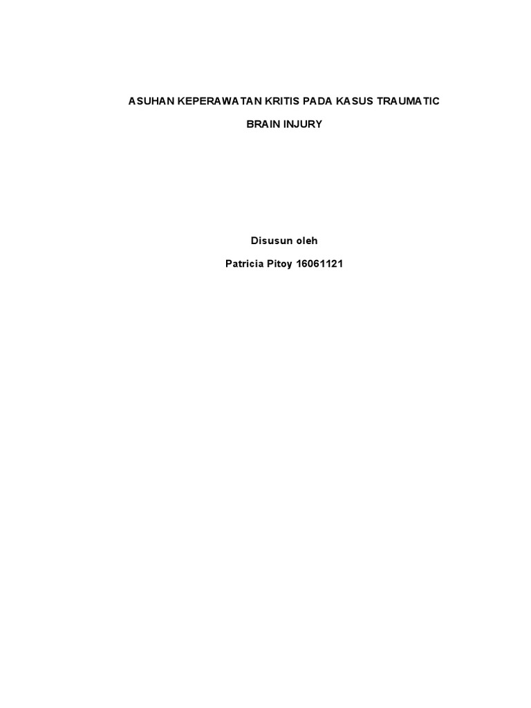Askep Kritis Brain Injury | PDF