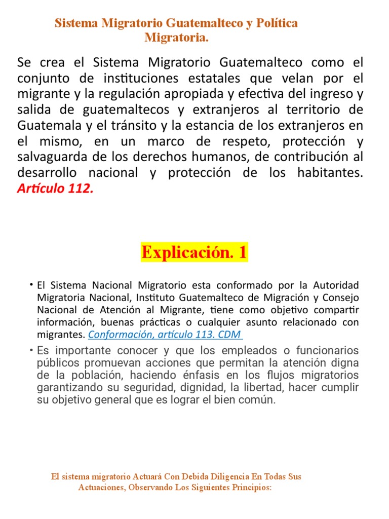 Exposicion Del Codigo de Migracion | PDF | Migración humana | Guatemala Exposicion Del Codigo de Migracion | PDF | Migración humana | Guatemala