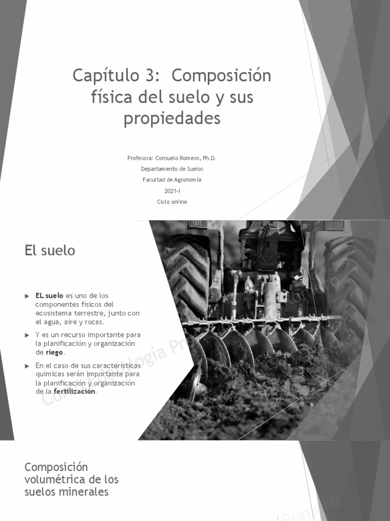 Capitulo 3 Propiedades Fisicas Del Suelo (Parte 1) | PDF | Suelo | Minerales