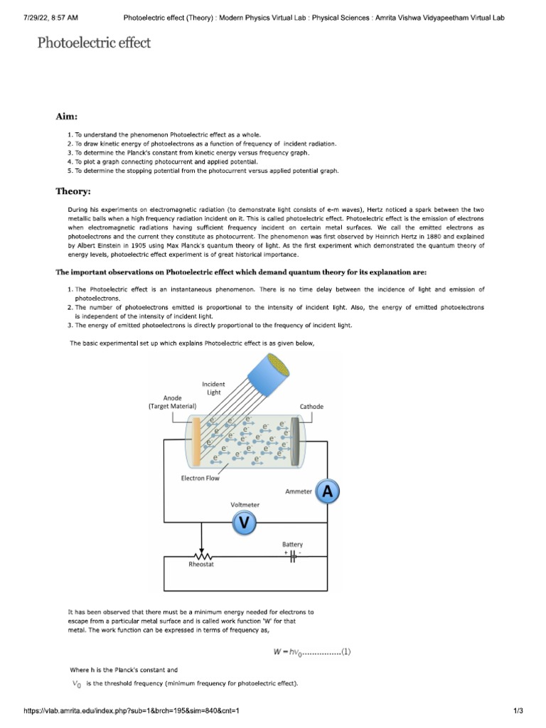 Photo Electric Effect | PDF