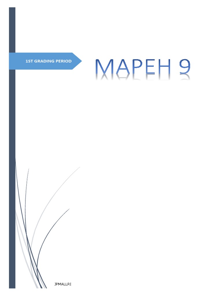 1ST QTR MAPEH 9 HANDOUT | PDF | Knee | Johann Sebastian Bach