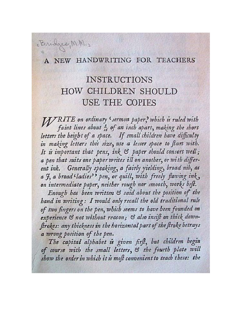 Mrs Bridges Handwriting | PDF