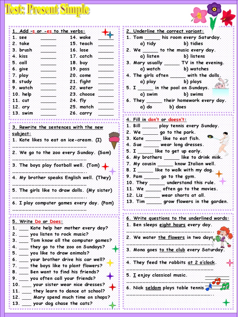Practice Simple Present 18-07-2020 | PDF | Language Arts & Discipline ...
