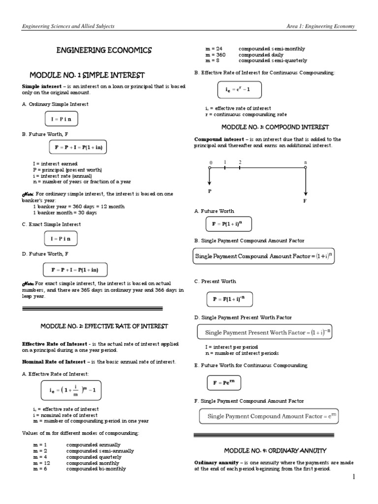 Engineering Economy | PDF | Depreciation | Interest