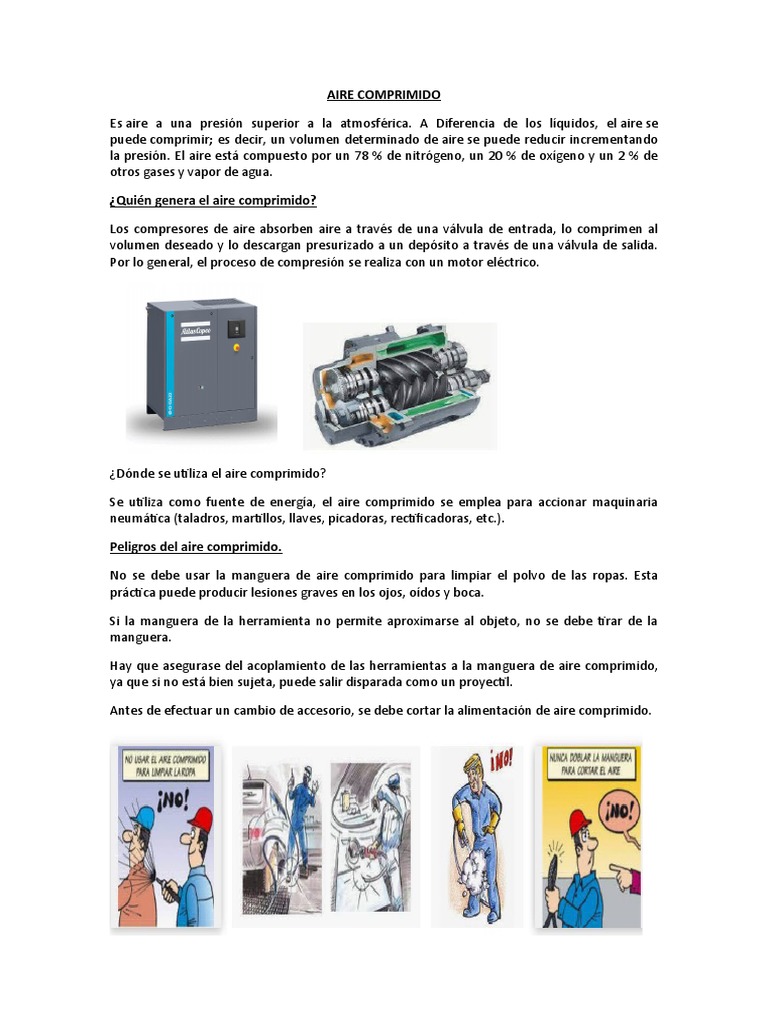 Peligros y usos del aire comprimido | PDF