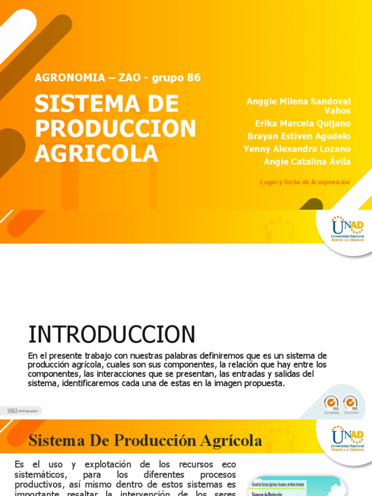 Sistema de Produccion Agricola | PDF | Agricultura | Realimentación
