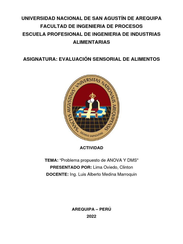 ANOVA y DMS en Hamburguesas con Soja | PDF | Teoría estadística ...