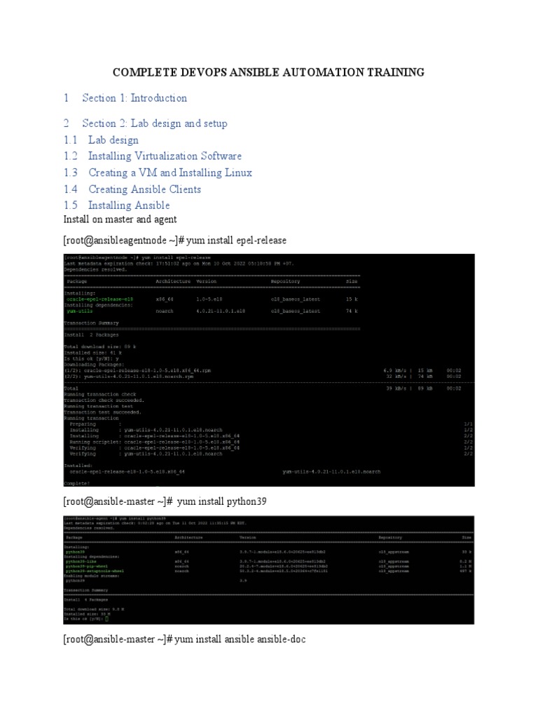 Complete Devops Ansible Automation Training | PDF | System Software | Software Development
