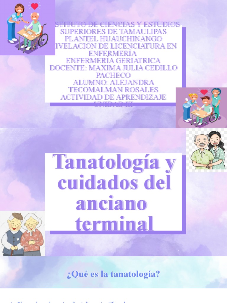 Tanatologia Alejandra | PDF | Cuidados paliativos | Causas de la muerte