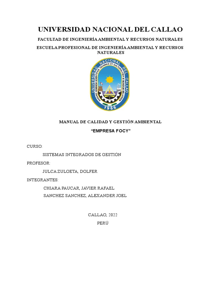 Manual de Calidad | PDF | Calidad (comercial) | Sistema de manejo de calidad