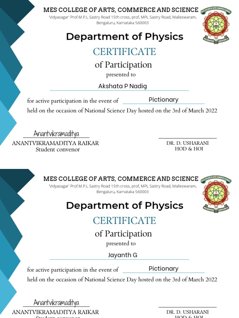 NSD Certificate | PDF