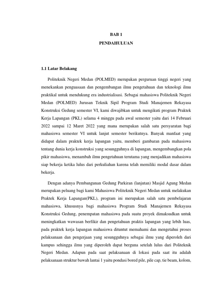 Bab 1 Laporan Pkl Pdf