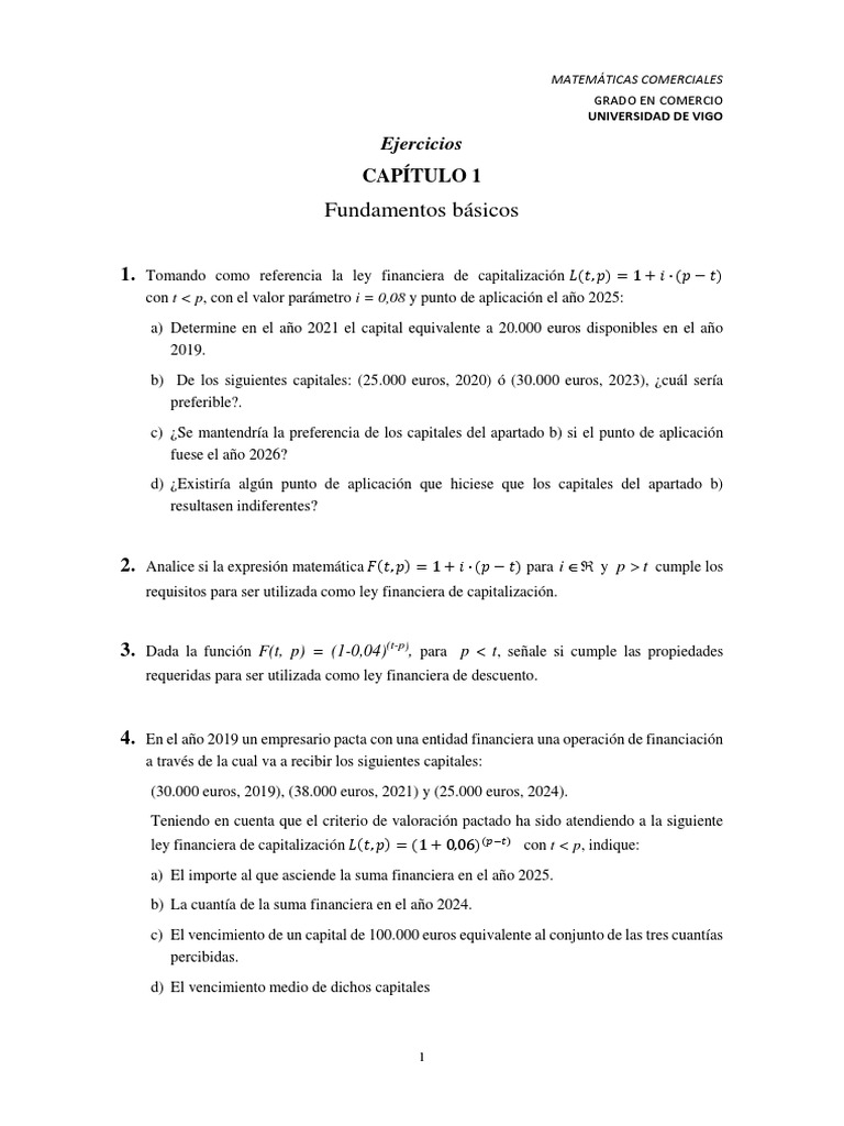 Ejercicios C1 Fundamentos Básicos Pdf Economias