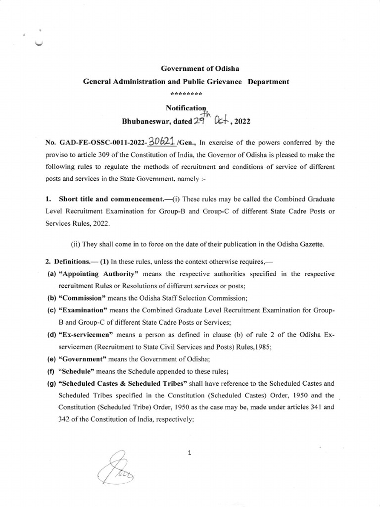 Odisha Combined Graduate Level Exam 2022 | PDF | Test (Assessment)