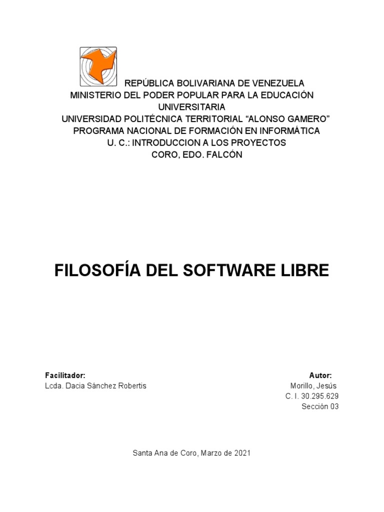 Filosofía Del Software Libre (Jesús Morillo) | Descargar gratis PDF | Software libre | Software