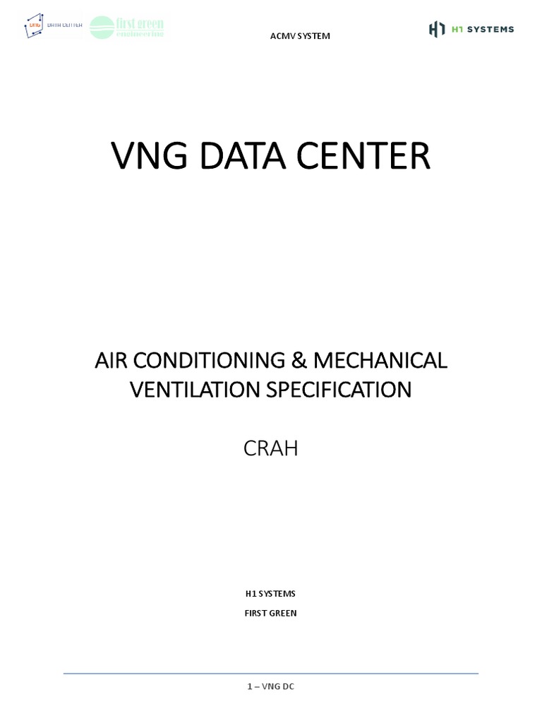 3.3 CRAH Specifications | PDF | Fire Sprinkler System | Specification ...